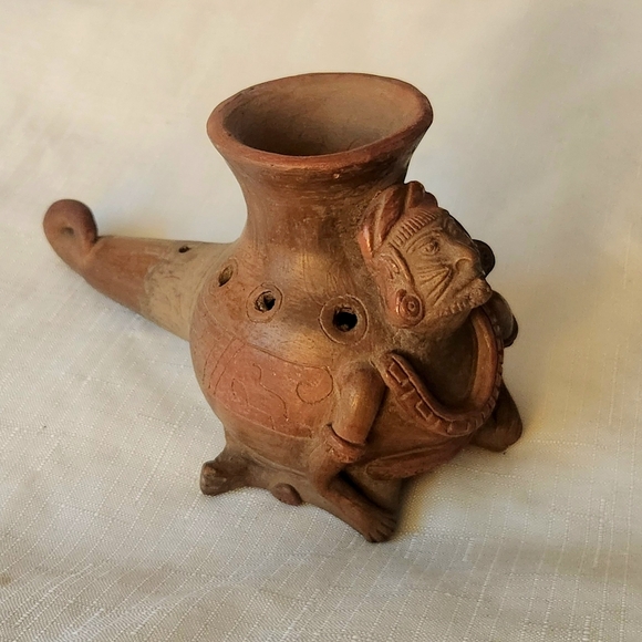 Vintage | Art | Antique Aztec Mayan Clay Pottery Hand Molded Figurine ...